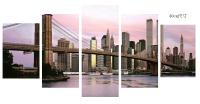 China Economic Canvas Prints Wall Art , Dusk City Scenery Stretched Canvas Wall Art for sale