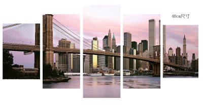 China Economic Canvas Prints Wall Art , Dusk City Scenery Stretched Canvas Wall Art for sale