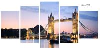 China Customized Canvas Prints Wall Art Tower Bridge Sunset Scenery Long Life Span for sale