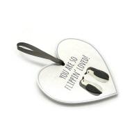 China White Love Shape Wooden Wall Plaques , Small Wooden Plaques With Sayings for sale