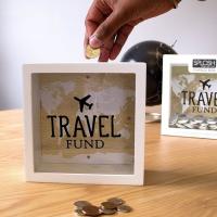 China Convenient Decorative Wooden Picture Frames , Coins Safe Wooden Cash Box for sale