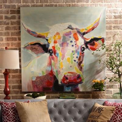 China Home Decor Cattle Pattern Bedroom Wall Art Canvas 30x40 Cm ISO Approved for sale