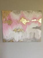 China Custom Home Glitter Abstract Canvas Wall Art CV0022 With Design Package for sale