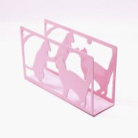 China Rectangular Metal Tissue Holder / Stand Up Napkin Holder Cute Cat Design for sale