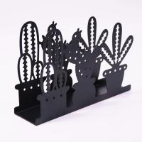 China Rectangular Dinner Napkin Holder Simple Style OEM / ODM With Flower Pattern for sale