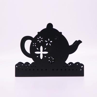 China Home Decoration Metal Napkin Holder Teapot Design Tissue Holder Eco - Friendly for sale
