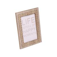 China Wooden Craft Desktop Rectangle Photo Frame Customized Size For Office / Hotel for sale