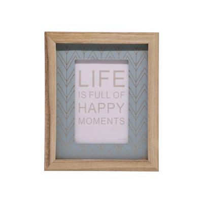 China Simple Rectangular Desktop Photo Frame With Glass Front 4x6 Inches As Gift for sale