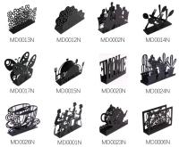 China Eco Friendly Black Metal Napkin Holder Creative Design For Coffee Shops / Office for sale