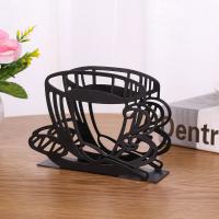 China Coffee Cup Shape Metal Napkin Holder Modern Decorative Storage Rust Resistant for sale