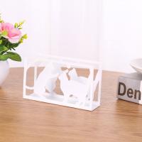 China Cat Design Dinner Napkin Holder Metal Tissue Holder Stand Up 15 X 4 X 10cm for sale