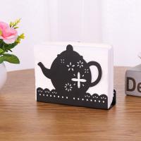 China Home Decoration Metal Napkin Holder Teapot Design Tissue Holder Eco - Friendly for sale
