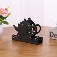 China Home Decoration Metal Napkin Holder Teapot Design Tissue Holder Eco - Friendly for sale