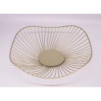 China Gold Plating Creative Portable Iso Metal Wire Fruit Basket for sale