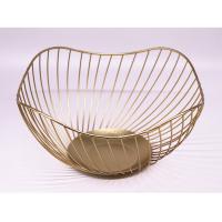 China Fashion Household Storage OEM Gold Wire Fruit Basket for sale