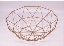 China Modern Home 10cm Height Metal Wire Fruit Basket for sale
