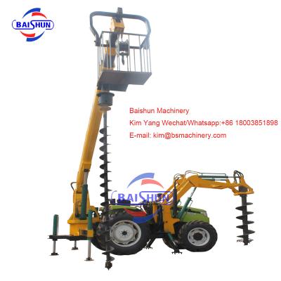 China Digging And Drilling Pole Erection Machine For Solar Power System 100-2000MM for sale