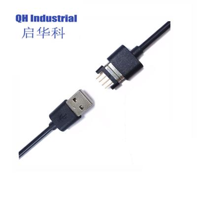 China 4Pin Magnetic Pogo Pin Charging Cable 2A 700gf 80cm Male Female USB Connector for sale