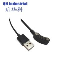 China 4 Pin Magnetic Pogo Pin Connector 1A 12V Charging Cable for Smart Watch Smartphone for sale