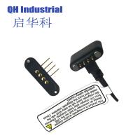 China Wholesale 4 Pin Magnetic Pogo Pin Charging Cable Connector 2.54mm Pitch 12V 3A for Smart Wearable for sale