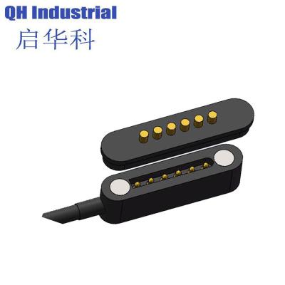 China 6 Pin Magnetic Pogo Pin USB Charging Cable Connector for Smart Wearable Watch 1A 12V for sale