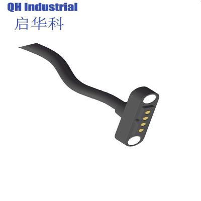 China Custom 4Pin Magnetic Pogo Pin Connector DC Power Charger 12V 3A for Laptop USB Cable for sale