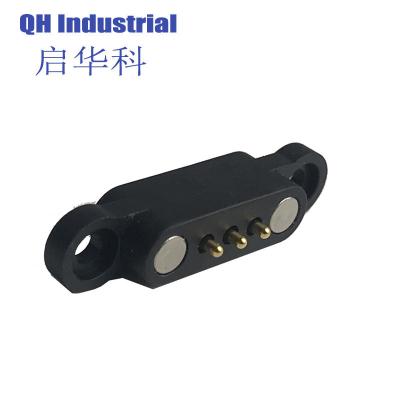 China Waterproof Magnetic Pogo Pin Connector 2.54mm Pitch 2-6 Pins Smartphone Charging for sale