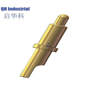 China Custom Brass Gold Plated Spring Loaded Pogo Pin Connector SMT 1A 5A 20k Cycles for sale