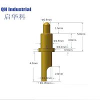 China Custom Brass Gold Plated Spring Loaded Pogo Pin Connector SMT 1A 5A 20k Cycles for sale