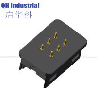 China 6 Pin Magnetic Pogo Pin Connector 1A 3A 12V Spring Loaded Charging Base for Smart Devices for sale