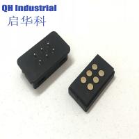 China 6 Pin Magnetic Pogo Pin Connector 1A 3A 12V Spring Loaded Charging Base for Smart Devices for sale