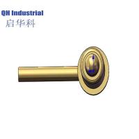China Right Angle Spring Loaded Pogo Pin Connector 1-3A Brass C3604 Gold Plated for PCB Power Charging for sale