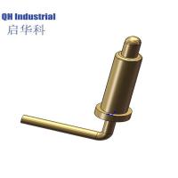 China Right Angle Spring Loaded Pogo Pin Connector 1-3A Brass C3604 Gold Plated for PCB Power Charging for sale