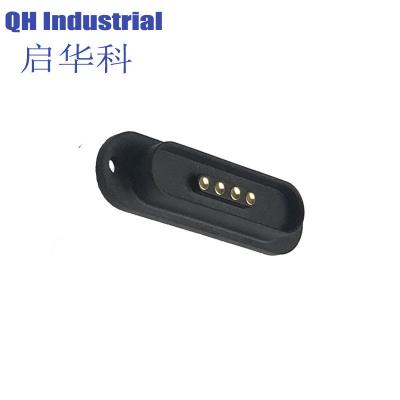 China Waterproof 4 Pin Magnetic Pogo Pin Connector 12V 3A for Smart Device Charging for sale