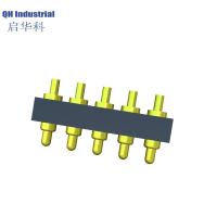 China Gold Plated Brass Pogo Pin DIP Connector 20000 Cycles 1A 2A for PCB Power Charging for sale