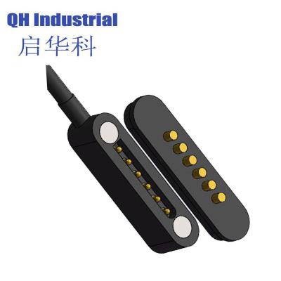 China 6Pin Magnetic USB Charging Cable for Children Watch 1A 12V Portable Charger for sale