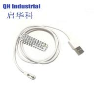 China 2 Pin Magnetic Pogo Pin Connector 1A 3A 12V Smart Watch Fast Charging Cable USB Data Charger for sale