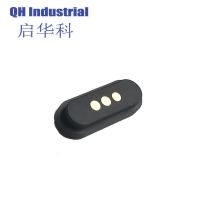 China Waterproof Magnetic Pogo Pin Connector 3 Pin 1A 12V Spring Loaded Male Female for sale