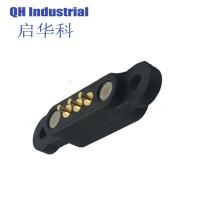 China Custom 3 Pin Spring Loaded Pogo Pin Connector 3mm PCB Male Female 1A 12V for sale