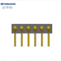 China Right Angle Pogo Pin Connector 2-15 Pin Spring Loaded Battery Contact for PCB 1A-10A 12V for sale