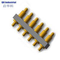 China 6 Pin Pogo Pin Connector 1.27mm Pitch Spring Loaded for Printer Driver Board for sale