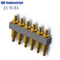 China 6 Pin Pogo Pin Connector 1.27mm Pitch Spring Loaded for Printer Driver Board for sale
