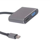 China Mini DP to HDMI VGA 4K Cable 2-in-1 Adapter for Apple MacBook Air Pro for sale