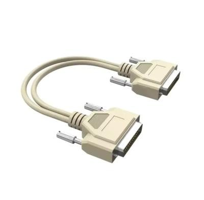 China Custom DB25 Male to Male RS232 Serial Cable 6 FT Double-Side Copper Metal Braid D-SUB 25 Pin for sale