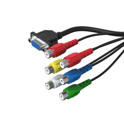 China Customized High Speed HDMI to DB AV Cable 6 RCA Audio Video Cord for TV Game Console Computer for sale