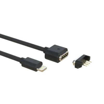 China 4 Pin Magnetic Pogo Pin Connector 1A 3A 12V Fast Charging Data Transfer for iPhone Devices for sale