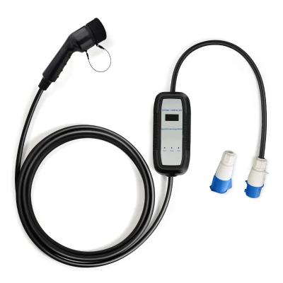 China European Type 2 Portable EV Charger 16A 32A Mobile Charging Station AC 240V 5m Cable for sale