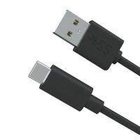 China USB 2.0 to Type C 5A Fast Charging Data Cable PVC Black 1m for Phone Charging for sale