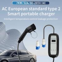 China European Standard Plug EV Charger 16A 32A 3.5kW 7kW Portable Electric Vehicle Car Charging Station for sale