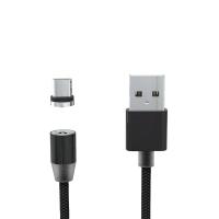 China Black Micro USB Data Cable Fast Charging 1A-3A 12V PVC Jacket Braid Shielding for Android Phone Camera for sale